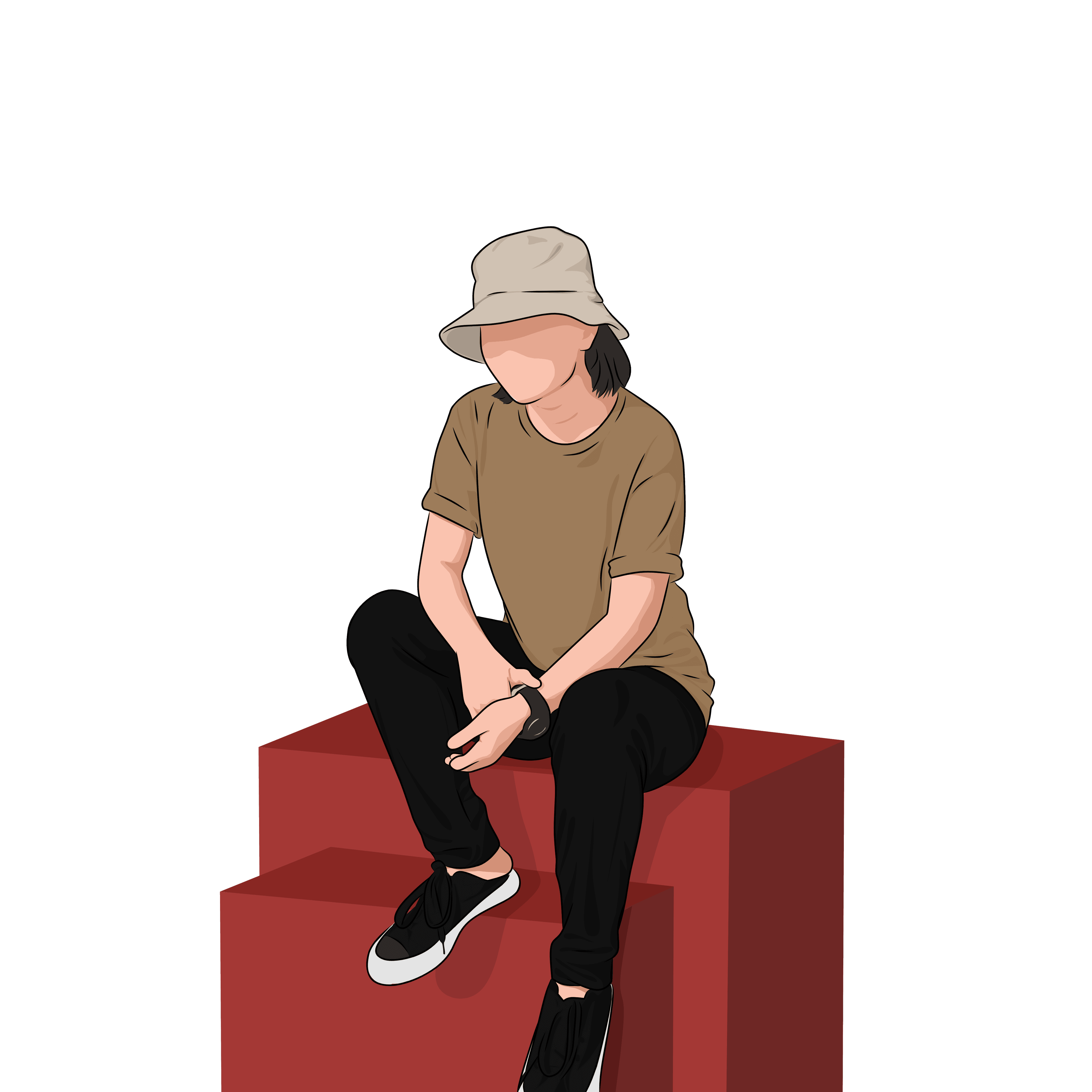 tomboy girl without face - Collection | OpenSea