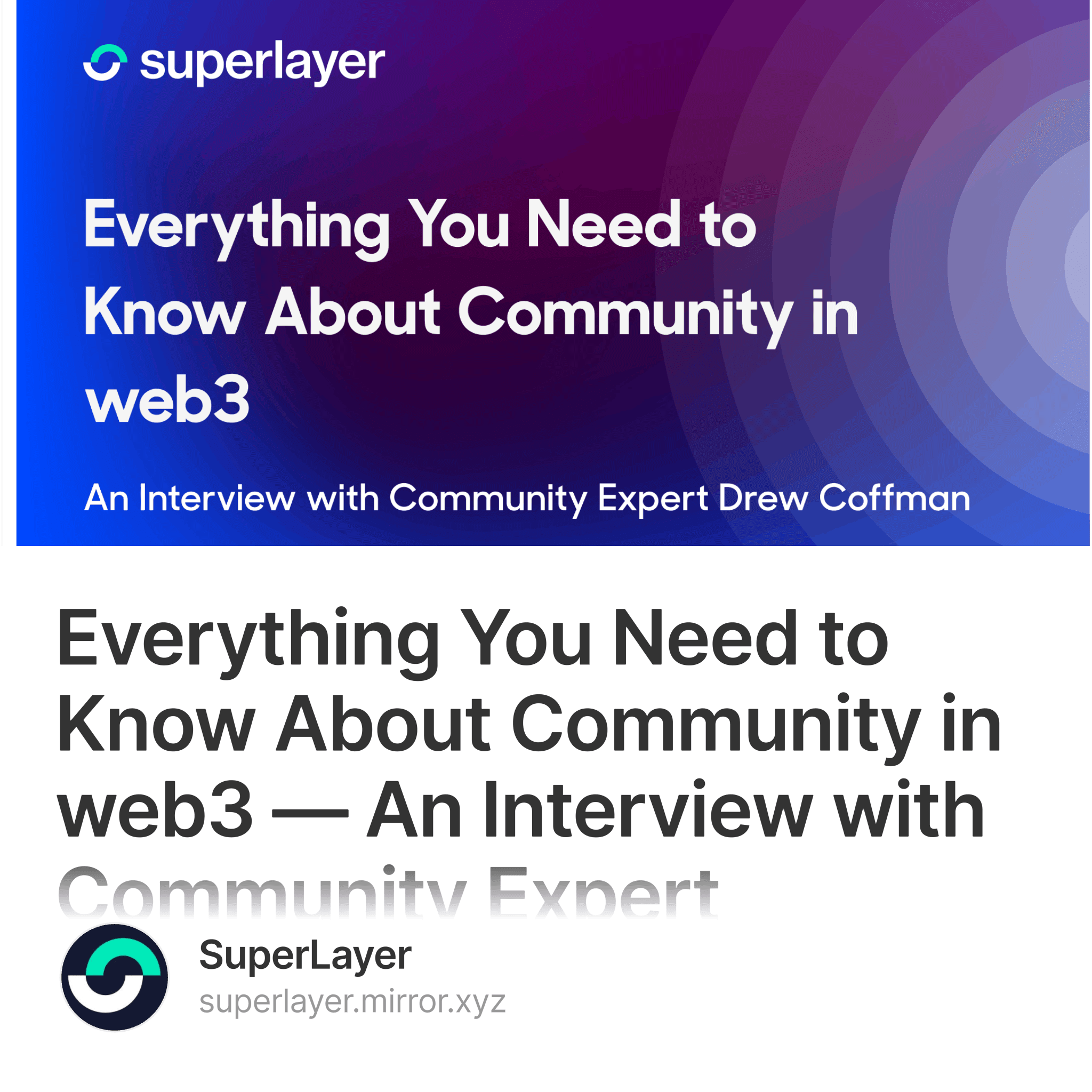 Everything You Need to Know About Community in web3 An Interview with ... Everything You Need to Know About Community in web3 An Interview with ...