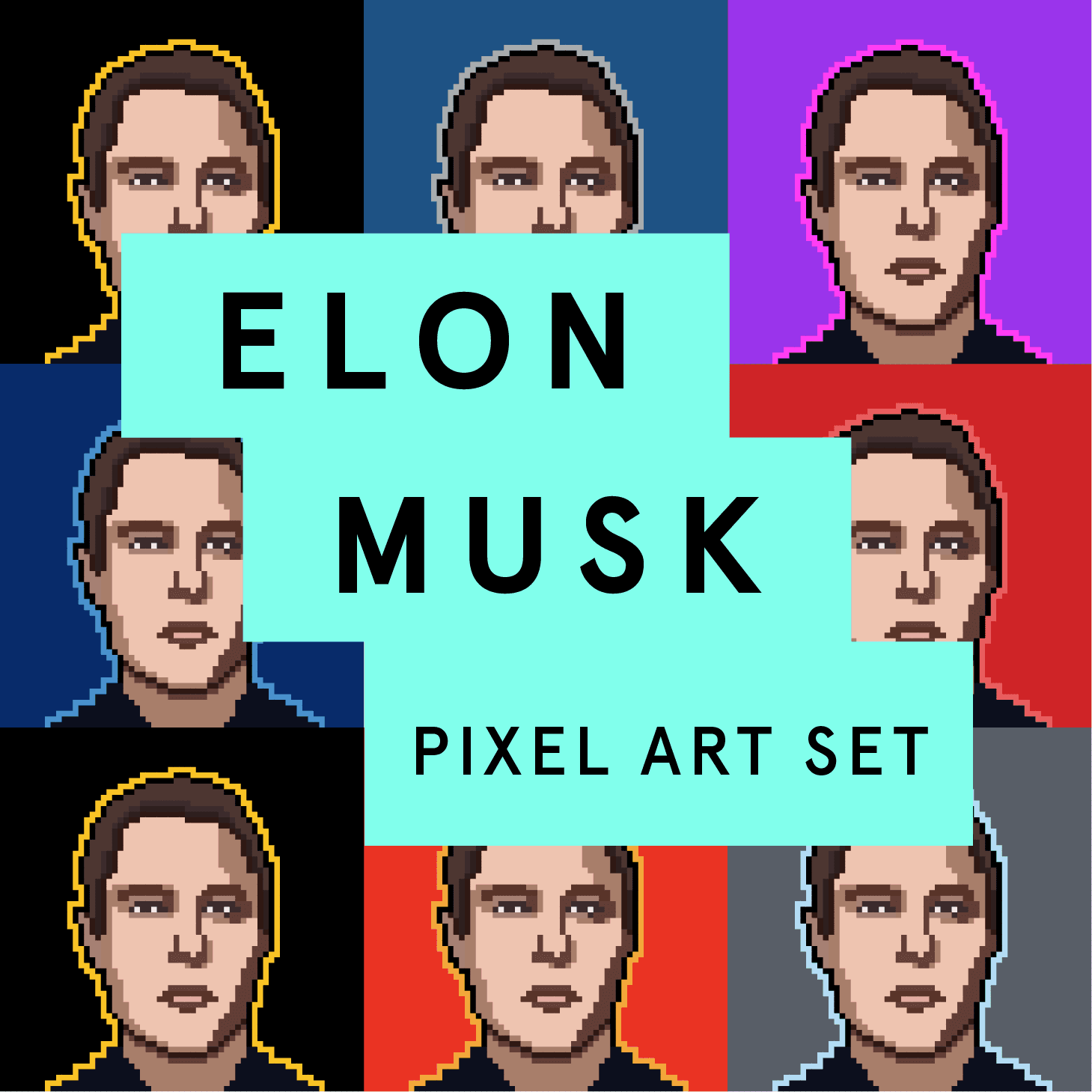 The Elon Musk Pixel Art Set - Collection | OpenSea The Elon Musk Pixel Art Set - Collection | OpenSea