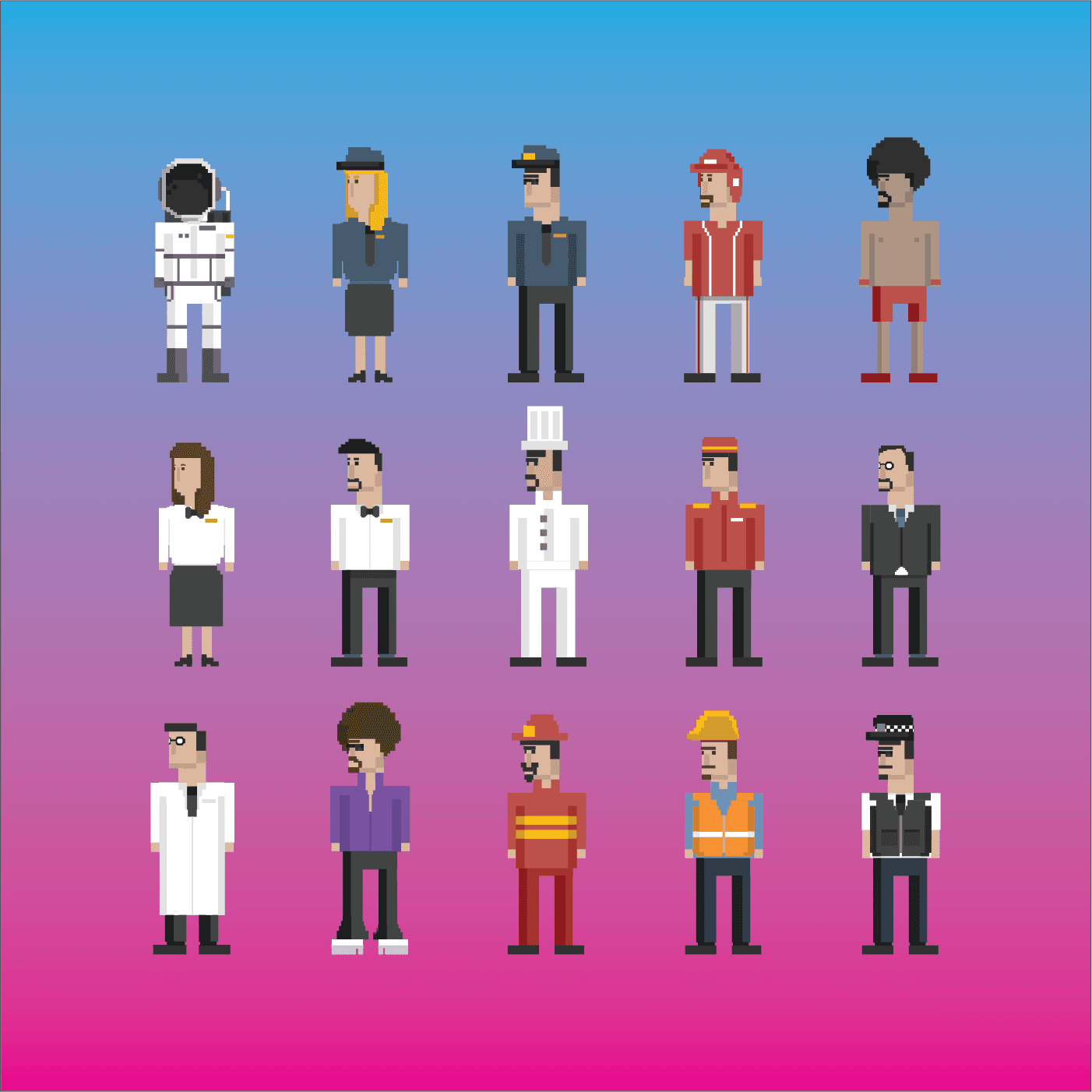 Professions Pixel Style Vector Art - Collection | OpenSea