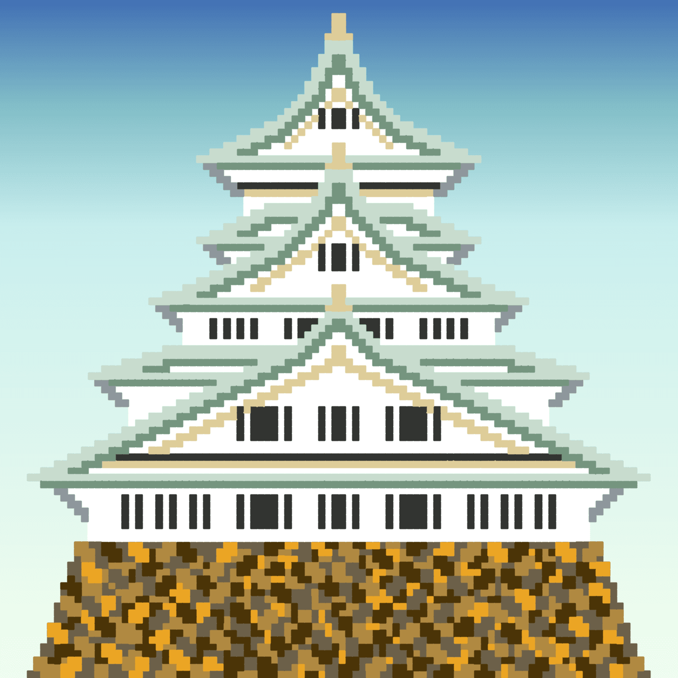 Japanese Castles in Pixel art - Collection | OpenSea