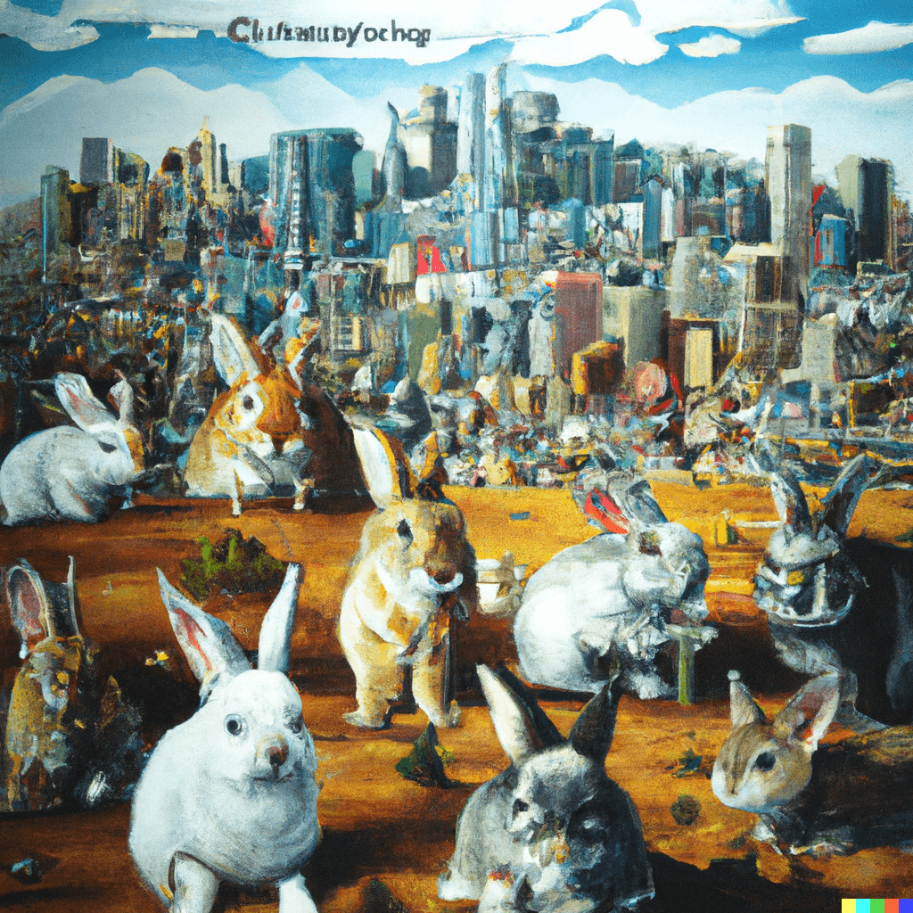 Rabbits on the city 3 - Azoia Gallery Rabbits, Old cities and wine ...