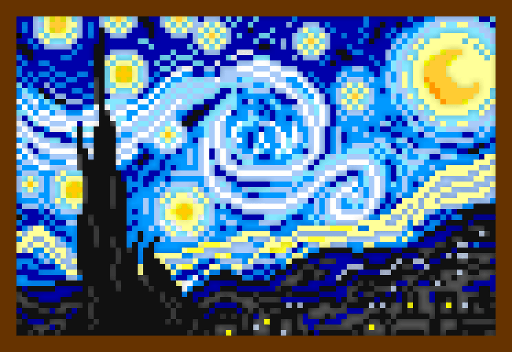 The Starry Night Pixel Art - The Pixel Art | OpenSea
