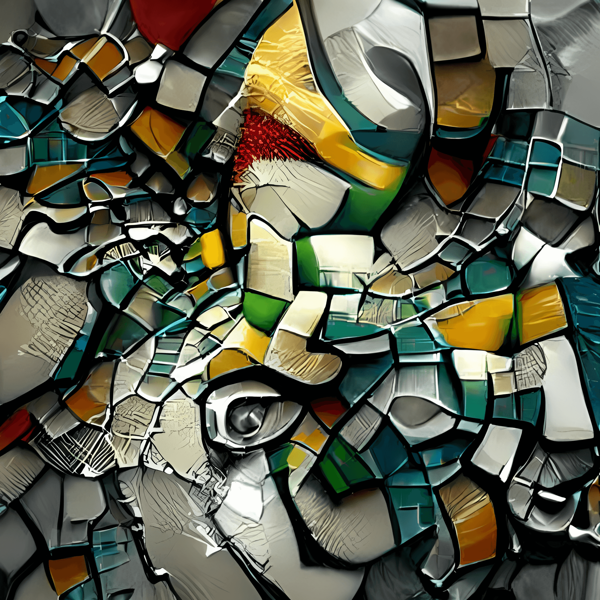 Abstract Expressionism Mosaic Art - Collection | OpenSea