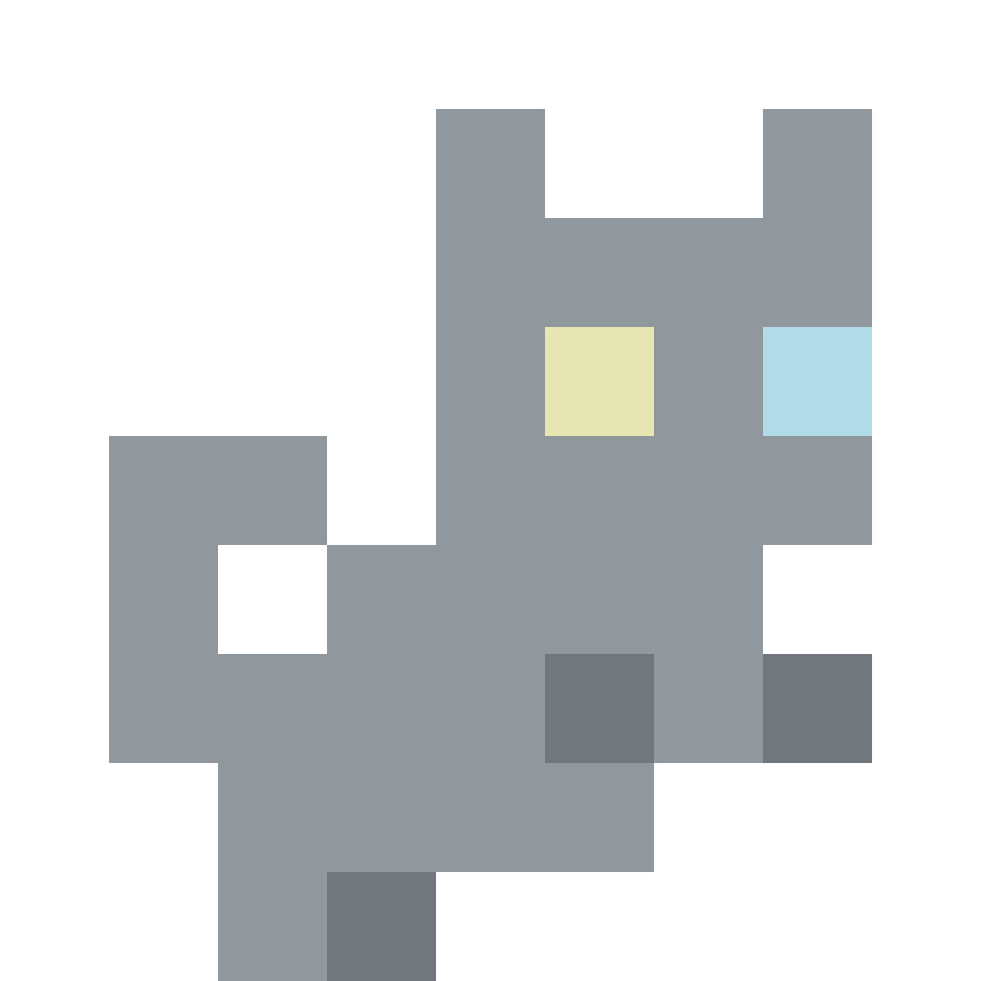 Pixel Art Cat_Russian Blue 08 - Pixel Art Cats Collection | OpenSea