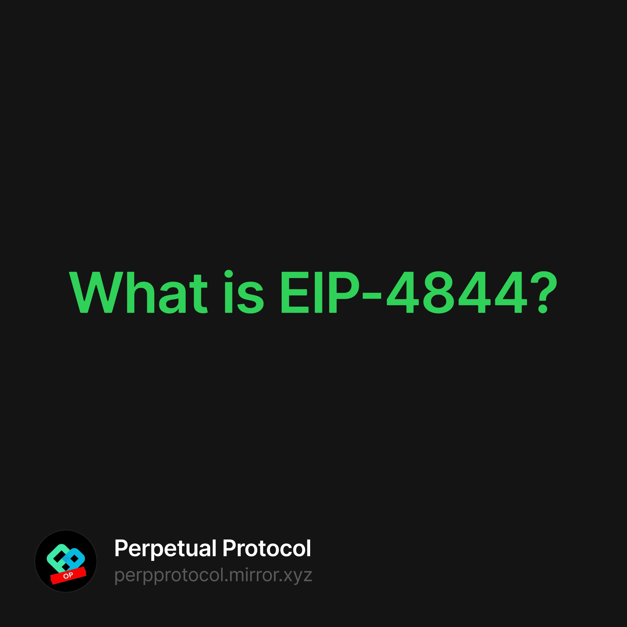 What is EIP-4844 - Collection | OpenSea