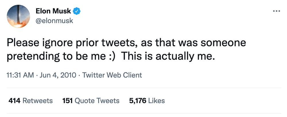 Elon Musk's First Tweet - Famous First Tweets | OpenSea