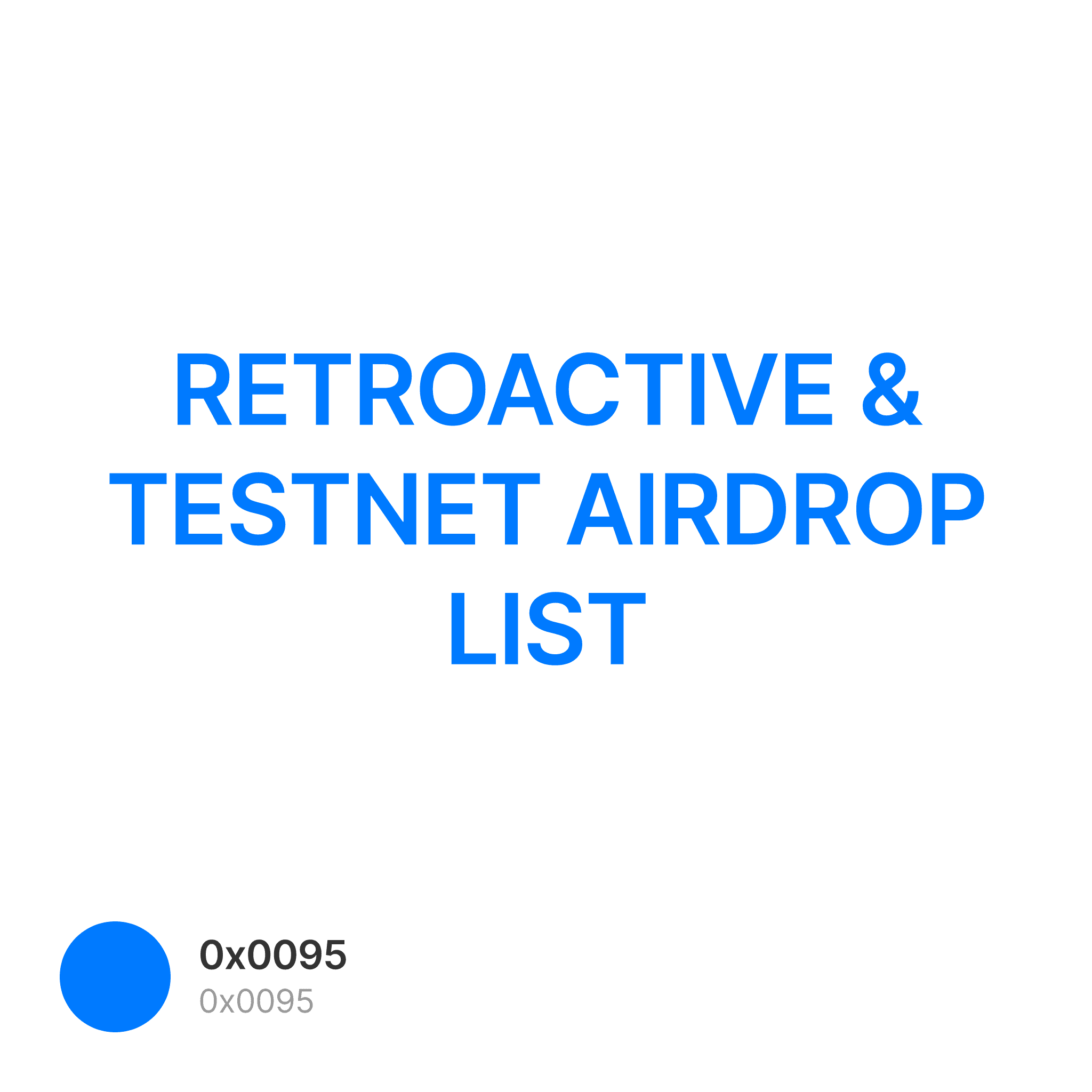 RETROACTIVE & TESTNET AIRDROP LIST - Collection | OpenSea RETROACTIVE & TESTNET AIRDROP LIST - Collection | OpenSea