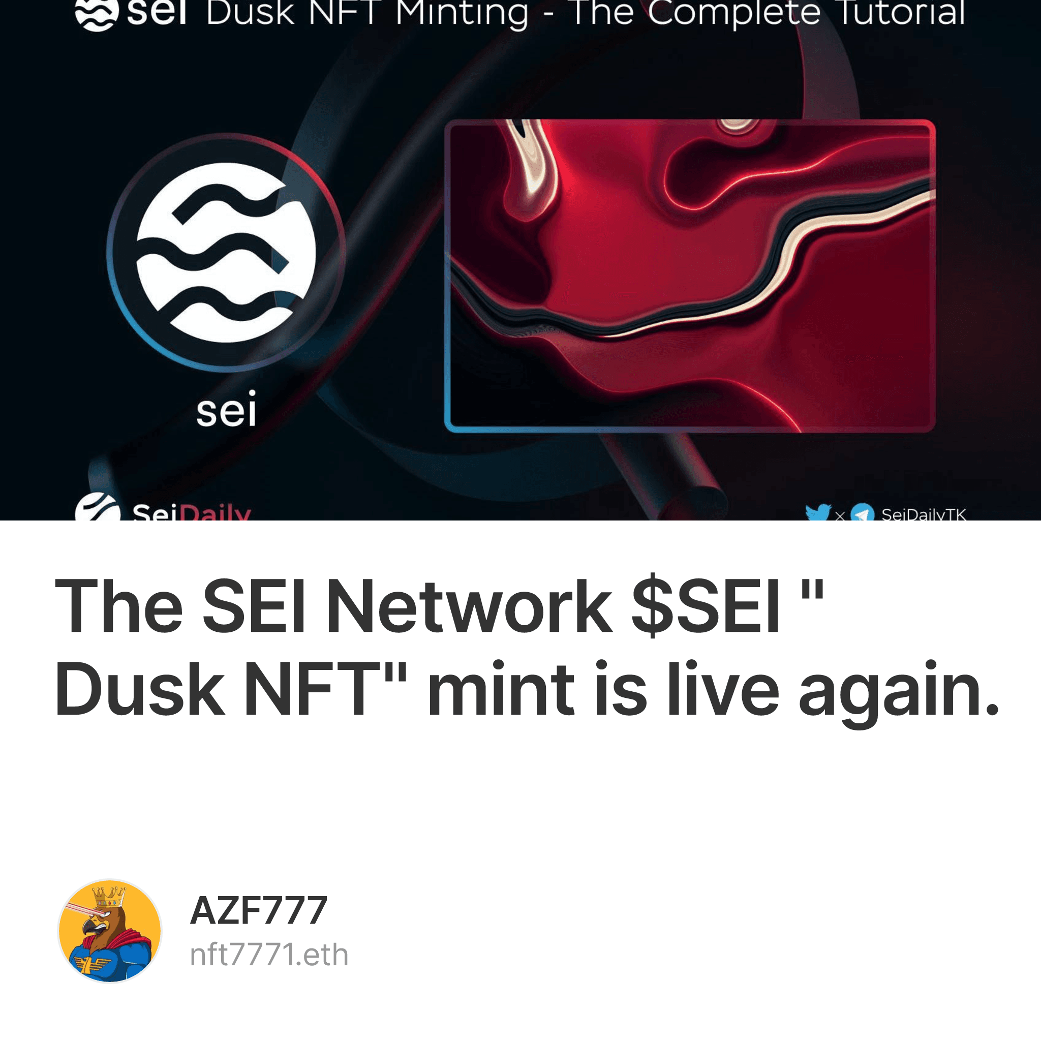 The SEI Network $SEI The SEI Network $SEI