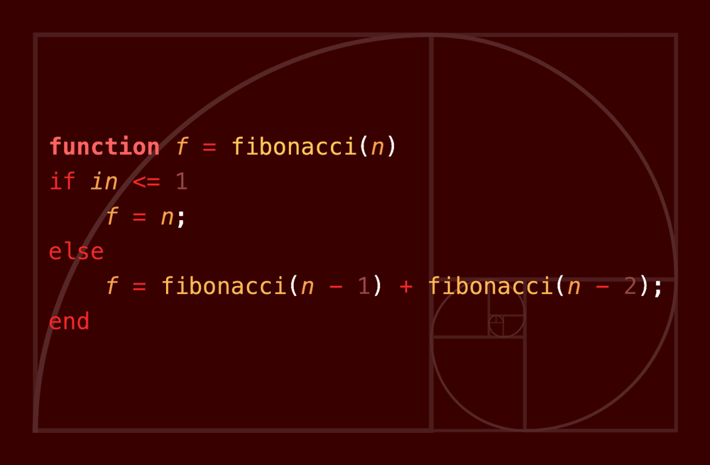 Recursive Fibonacci #141 in MATLAB - Poetic Code: Recursive Fibonacci | OpenSea