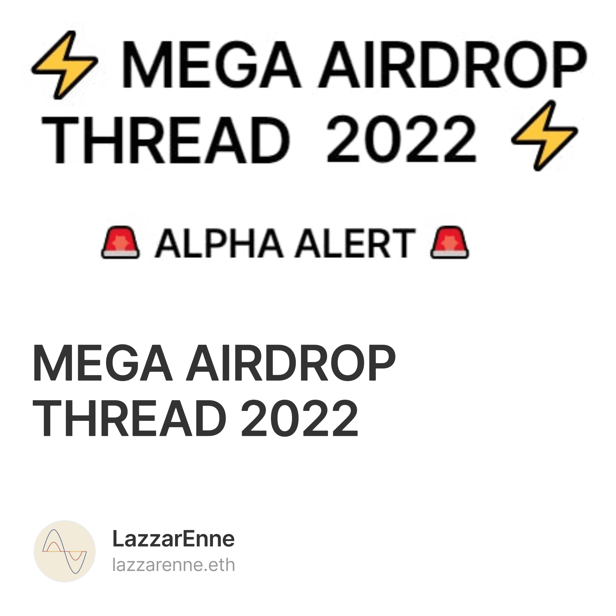 MEGA AIRDROP THREAD 2022 - Collection | OpenSea MEGA AIRDROP THREAD 2022 - Collection | OpenSea