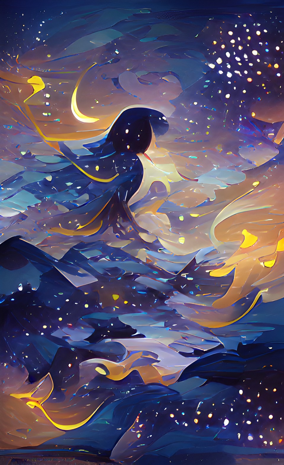 Starry Night AI-generated Arts - Collection | OpenSea Starry Night AI-generated Arts - Collection | OpenSea