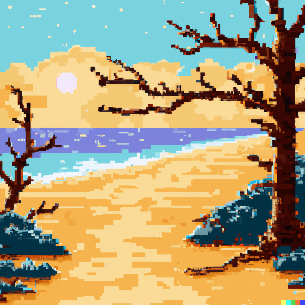 Beautiful Scenery Pixel Art V3 - KSera Dall E 2 Pixel Art Collections | OpenSea