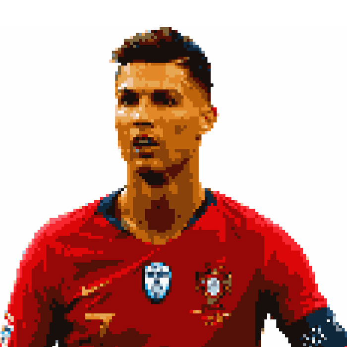 Pixel Art Cristiano Ronaldo - Pixel Art GOATs | OpenSea