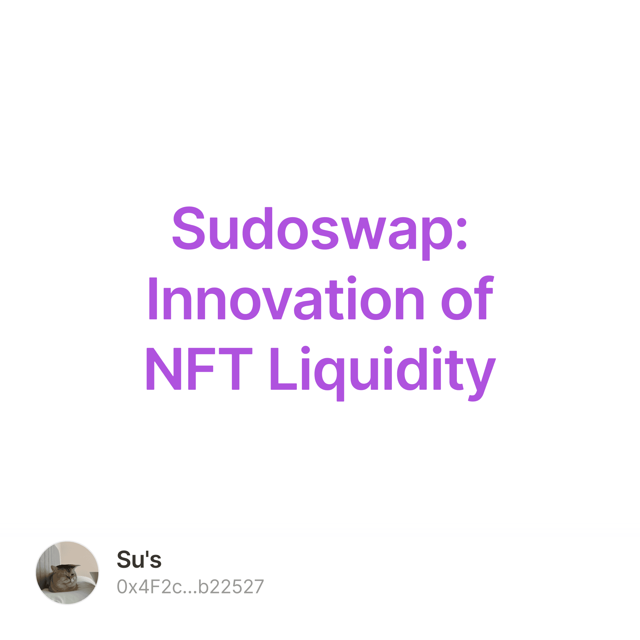 Sudoswap: Innovation of NFT Liquidity - Collection | OpenSea Sudoswap: Innovation of NFT Liquidity - Collection | OpenSea