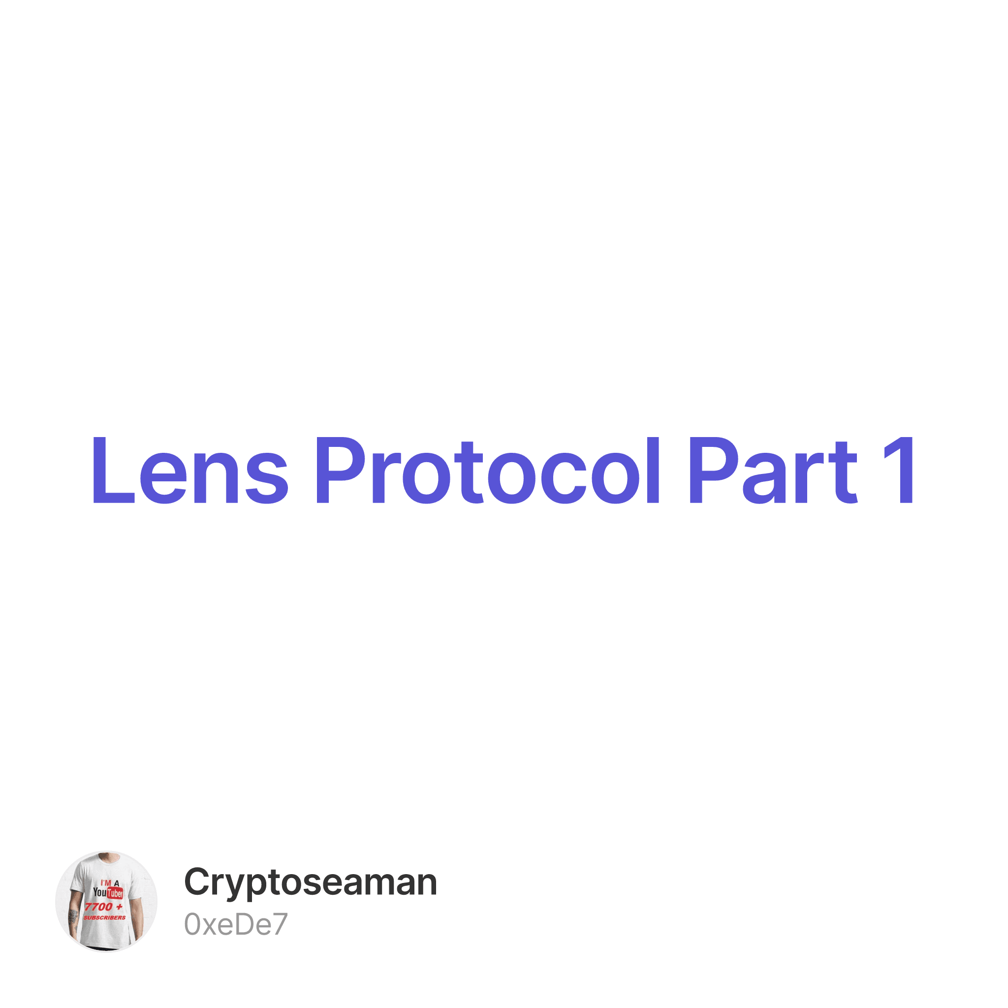 Lens Protocol Part 1 - Collection | OpenSea Lens Protocol Part 1 - Collection | OpenSea