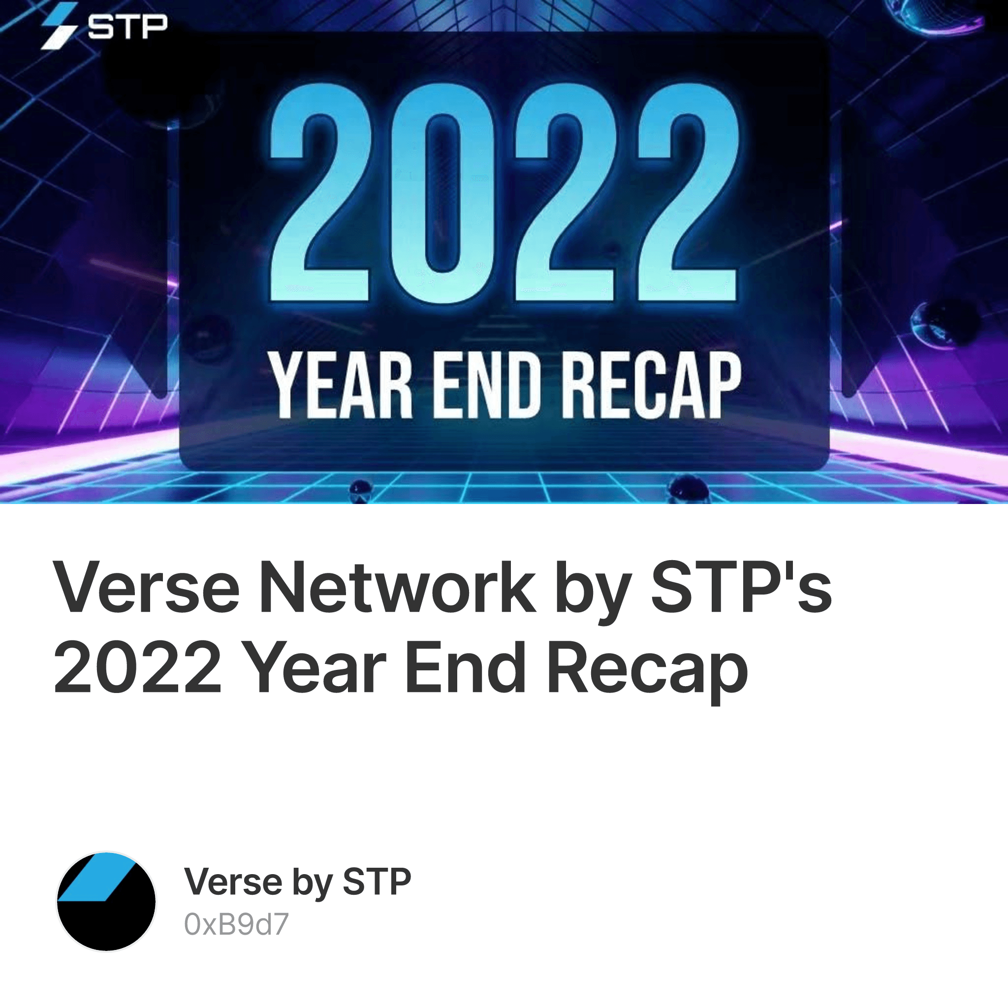 Verse Network by STP's 2022 Year End Recap - Collection | OpenSea