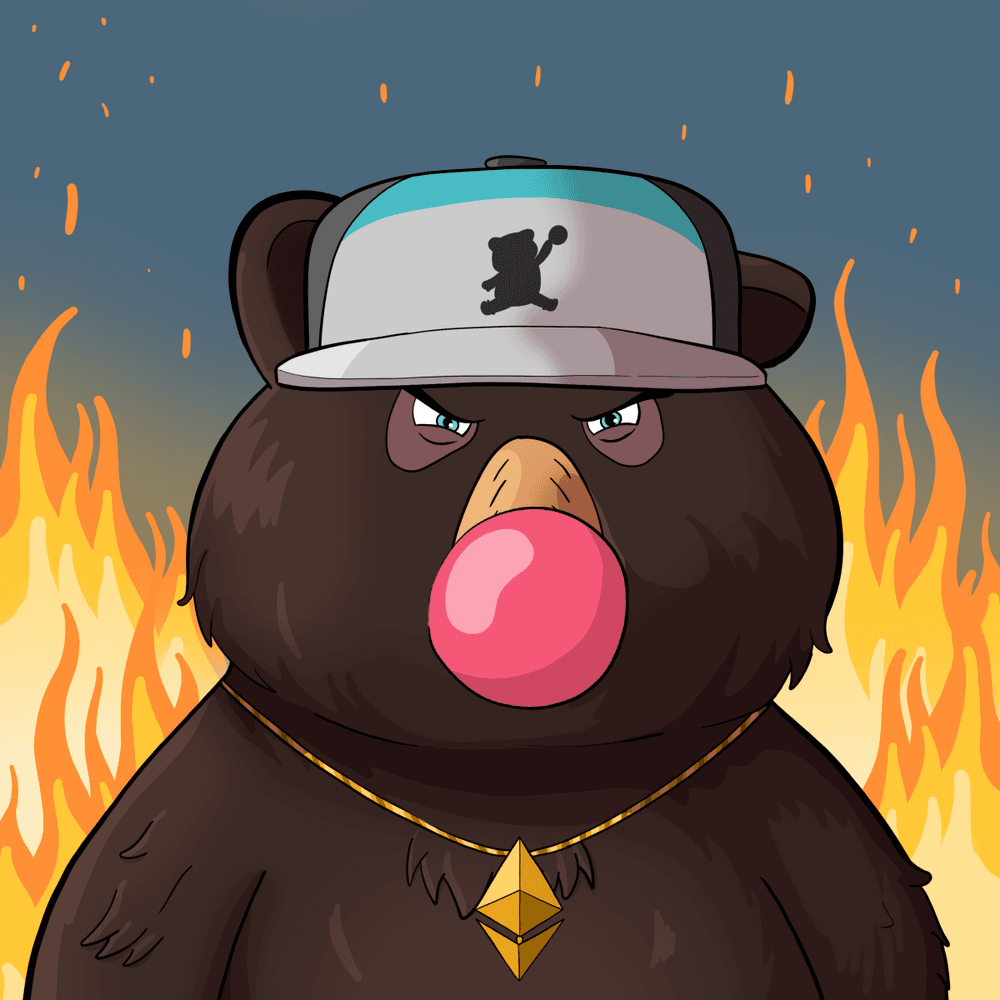 #1986 • Bad-News Nasty Shadow Bear - Bad Bears | OpenSea