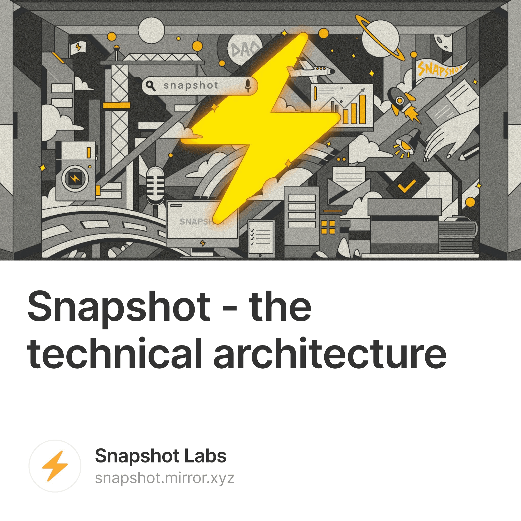 Snapshot - the technical architecture - Collection | OpenSea Snapshot - the technical architecture - Collection | OpenSea