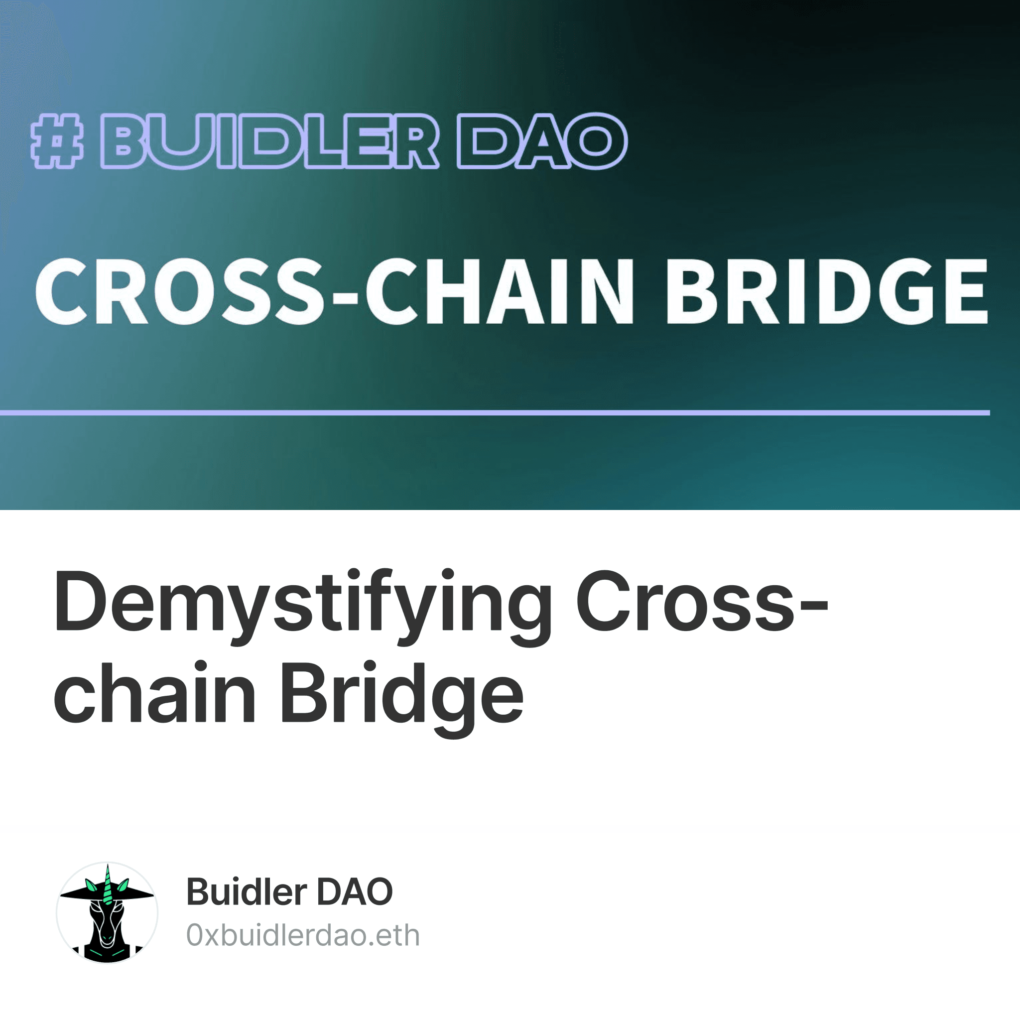 Demystifying Cross-chain Bridge - Collection | OpenSea Demystifying Cross-chain Bridge - Collection | OpenSea