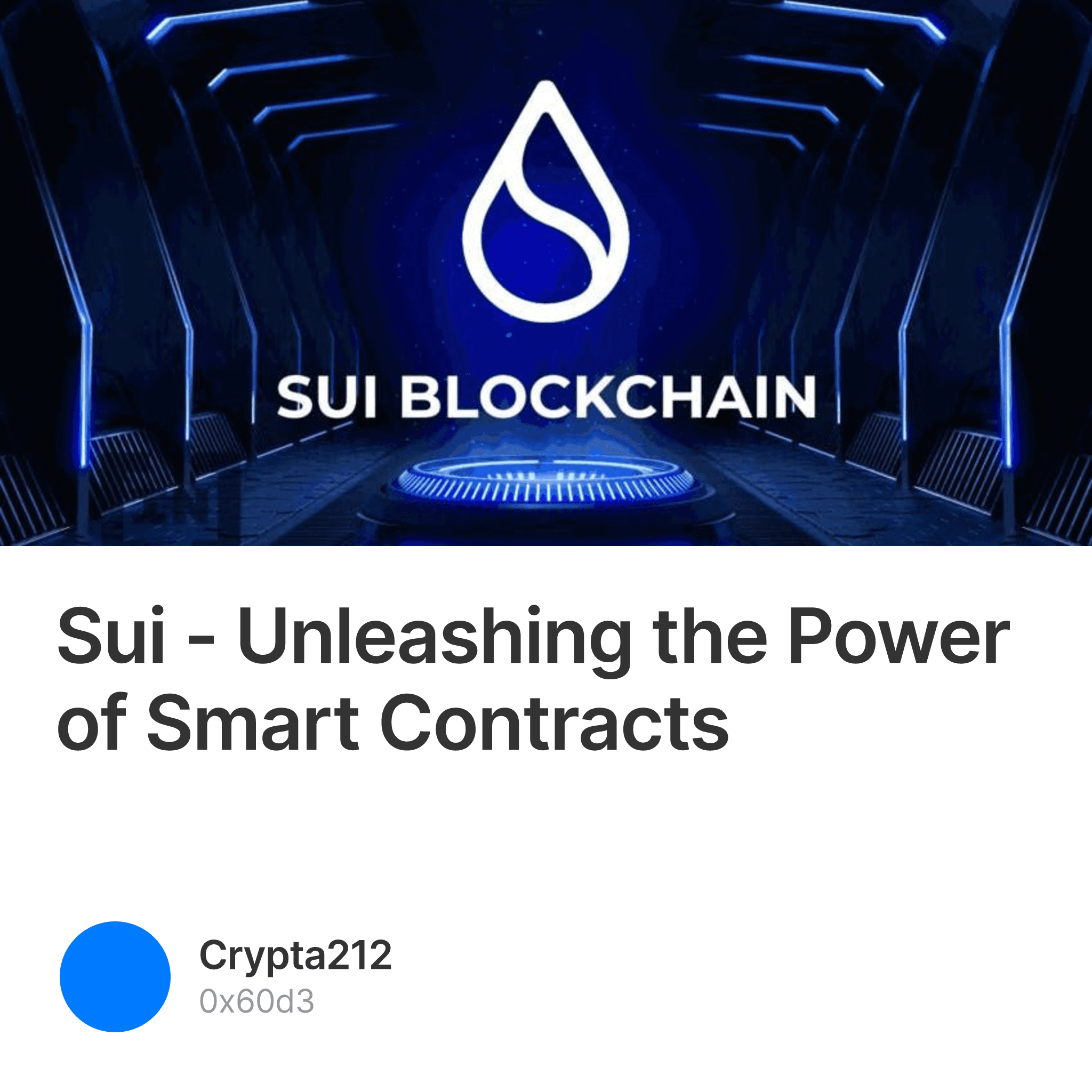 Sui - Unleashing the Power of Smart Contracts - Collection | OpenSea Sui - Unleashing the Power of Smart Contracts - Collection | OpenSea