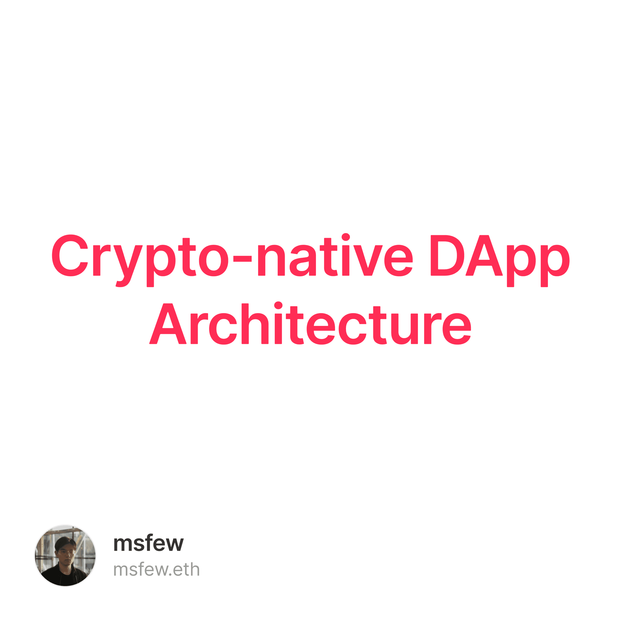 Crypto-native DApp Architecture - Collection | OpenSea Crypto-native DApp Architecture - Collection | OpenSea