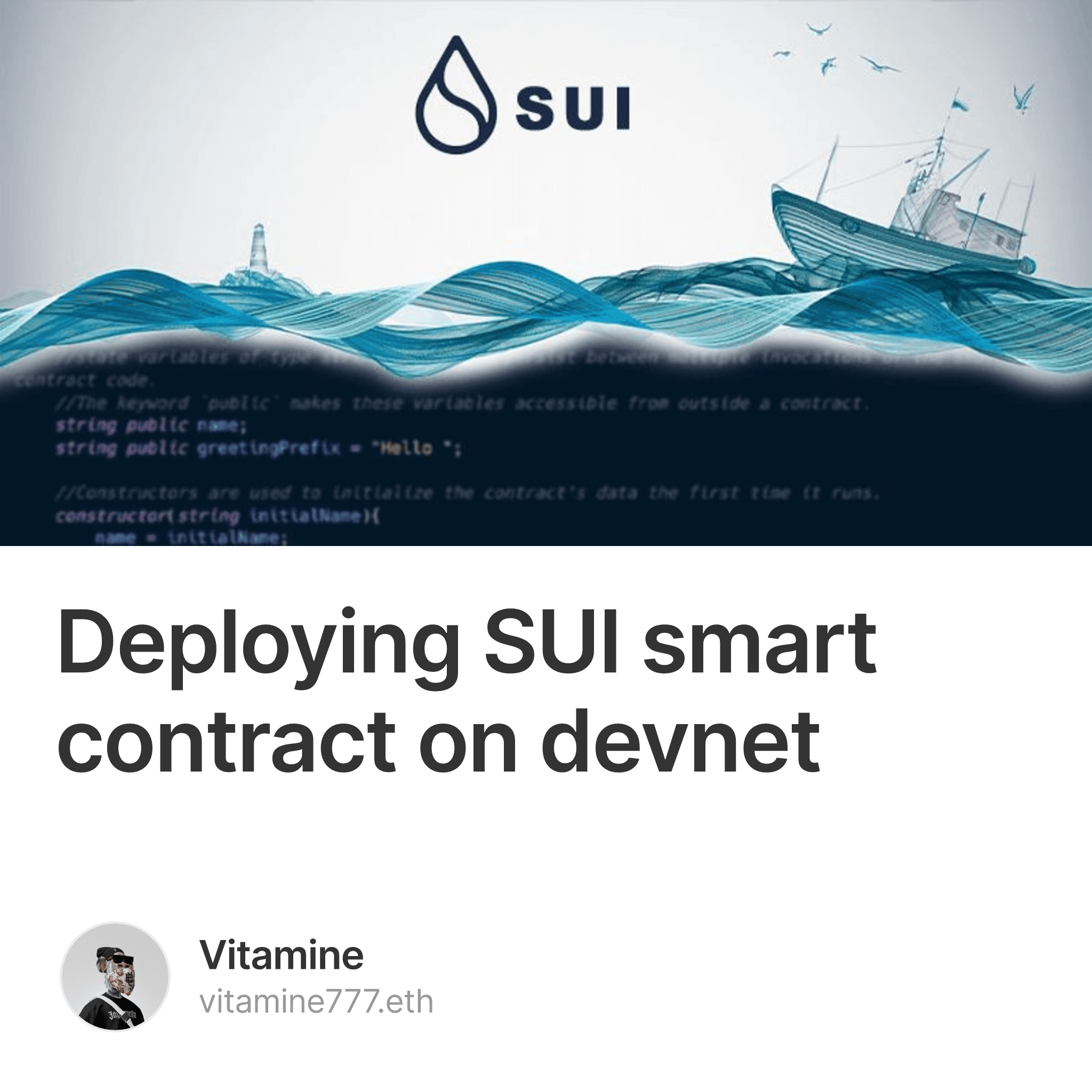 Deploying SUI smart contract on devnet - Collection | OpenSea Deploying SUI smart contract on devnet - Collection | OpenSea
