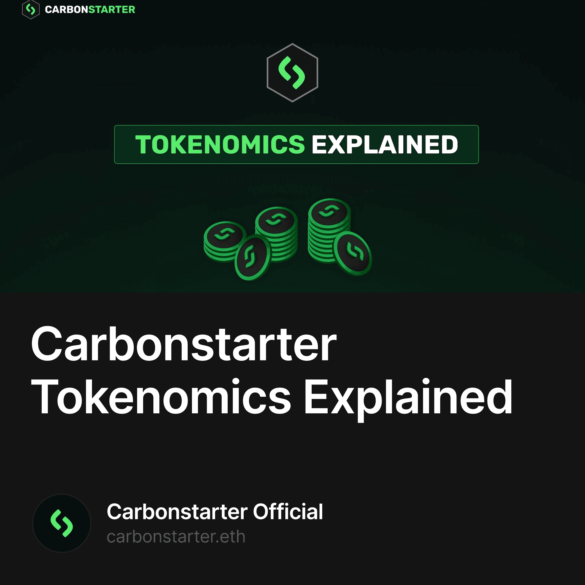 Carbonstarter Tokenomics Explained - Collection | OpenSea