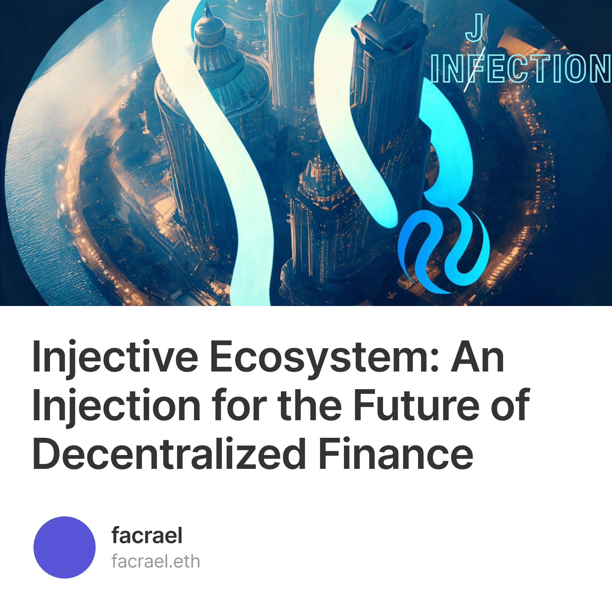 Injective Ecosystem: An Injection for the Future of Decentralized Finance - Collection | OpenSea
