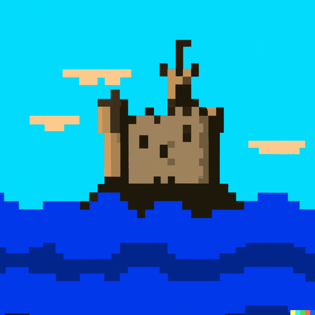 A Castle in the Ocean pixel art - Collection | OpenSea