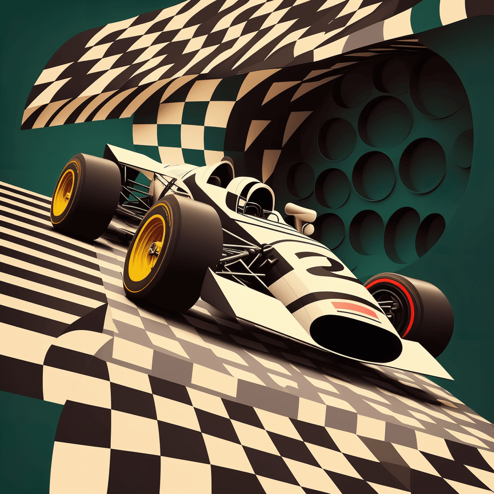 Hypnotic Velocity: The Optical Illusion Race Car #2 - mirrorrichsourcedesigns Collection | OpenSea